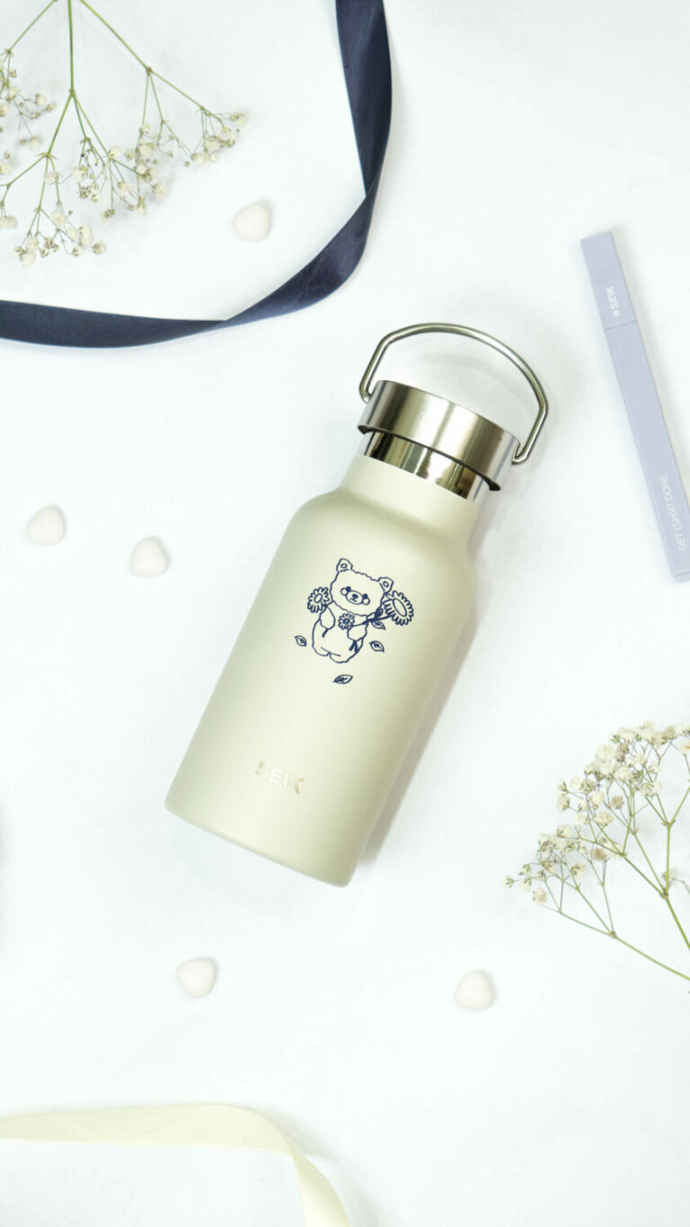 SEIK joogipudel / termospudel - karuke - beež 350 ml terasest - SEIK