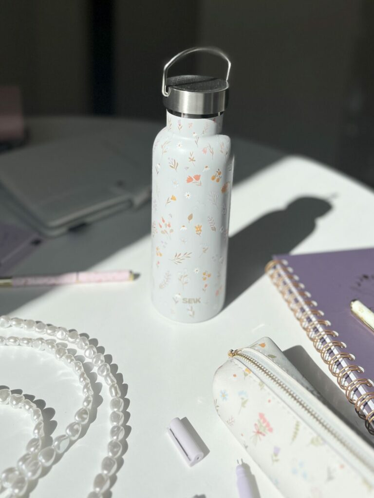 SEIK joogipudel / termospudel - lilled 500 ml terasest - SEIK